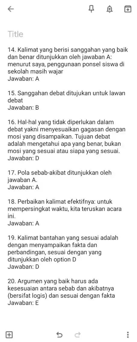 14 Kalimat berikut yang ... | Descubre cómo resolverlo en QANDA